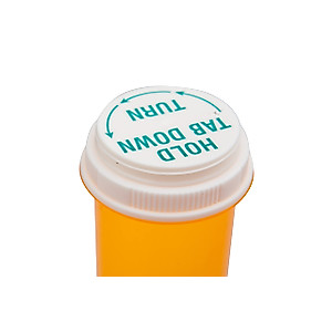 AVG Packaging Supplies Plastic Pharmacy Craft Pill Containers with Thumb Click Caps - Reversible Empty Perscription Bottles Prescription, 30 Dram Vials (126ct)