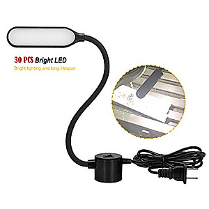 Amazing power Sewing Machine Light LED Flexible Gooseneck Work Lamp with Magnetic Mount Base for Workbench Lathe Drill Press