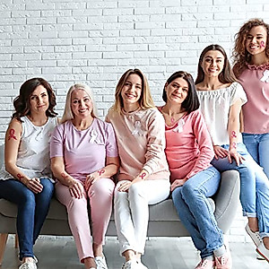 20 Sheets 240 Pcs Breast Cancer Temporary Tattoos Stickers Temporary Pink Ribbon Tattoos Breast Cancer Body Tattoos for Women Girls Face Body Accessories