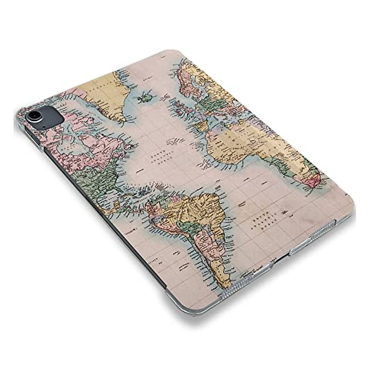 Cute World Map Vintage case Compatible with iPad Mini Air Pro 7.9 8.3 9.7 10.2 10.9 11 12.9 inch Pattern Cover New 2022 2021 Trifold Stand 3 4 5 6 7 8 9 Generation 315 (11" Pro 1/2/3 gen)