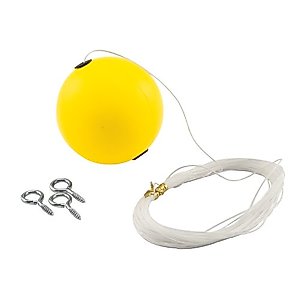 Prime-Line GD 52286 Stop-Right Garage Stop Ball with Retracting Cord – Contact Windshield for Safe Garage Parking, Can be Connected to Garage Door so Ball Retracts (1 Kit) Yellow