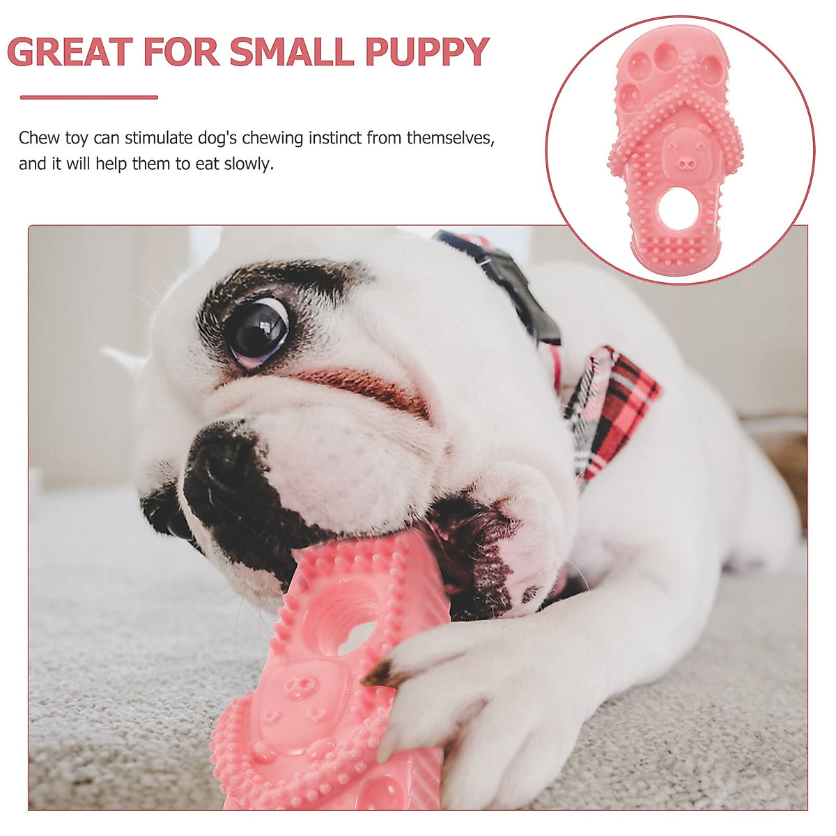 POPETPOP Dog Chew Slipper Shoe Shaped for Teething Puppies Molar Teeth Cleaning Chew Activity