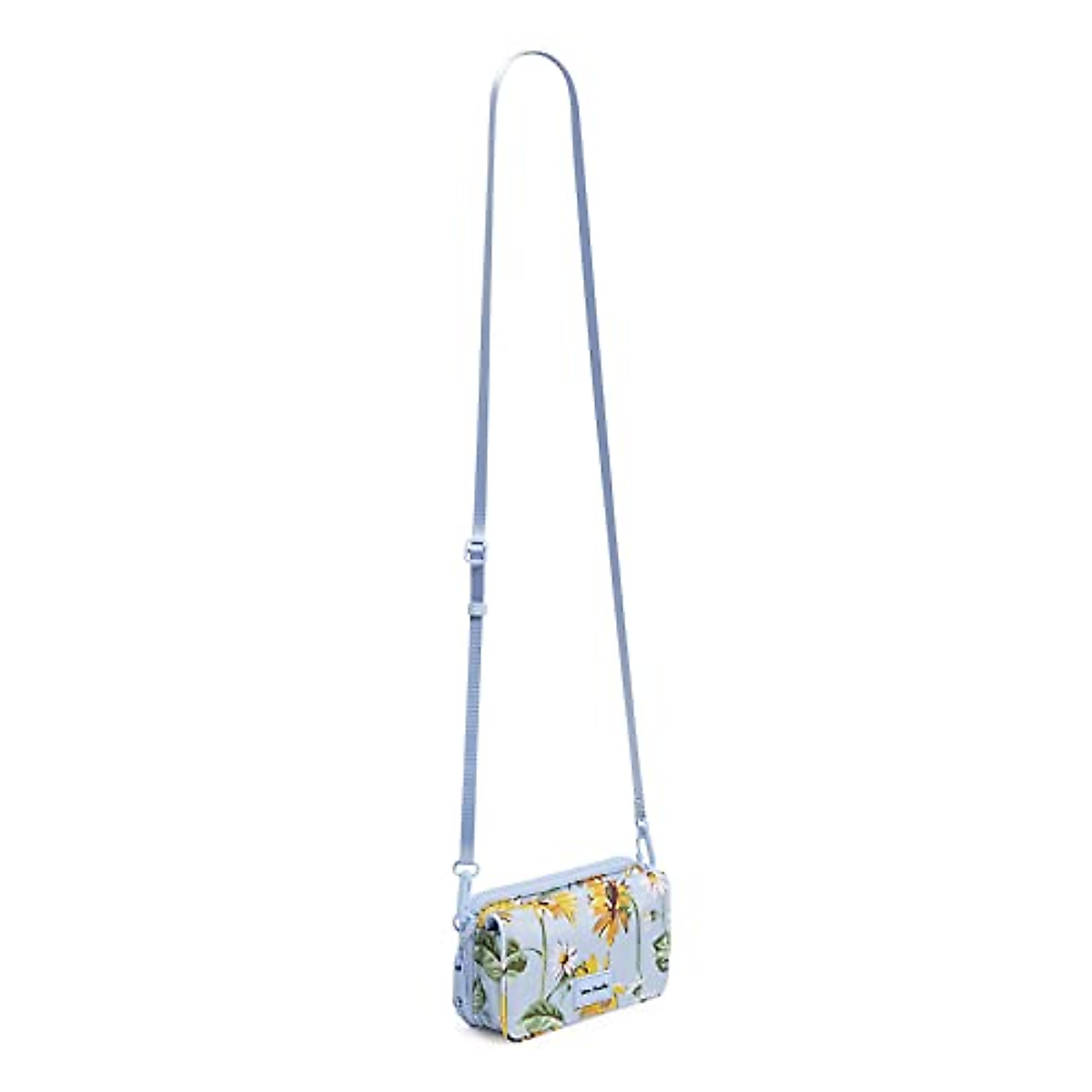 Vera Bradley Women's Recycled Lighten Up Reactive Compact Crossbody Purse With RFID Protection, Sunflower Sky, One Size