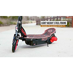 Razor Power Core E90 Electric Scooter with hub motor, push-button throttle, for kids 8+