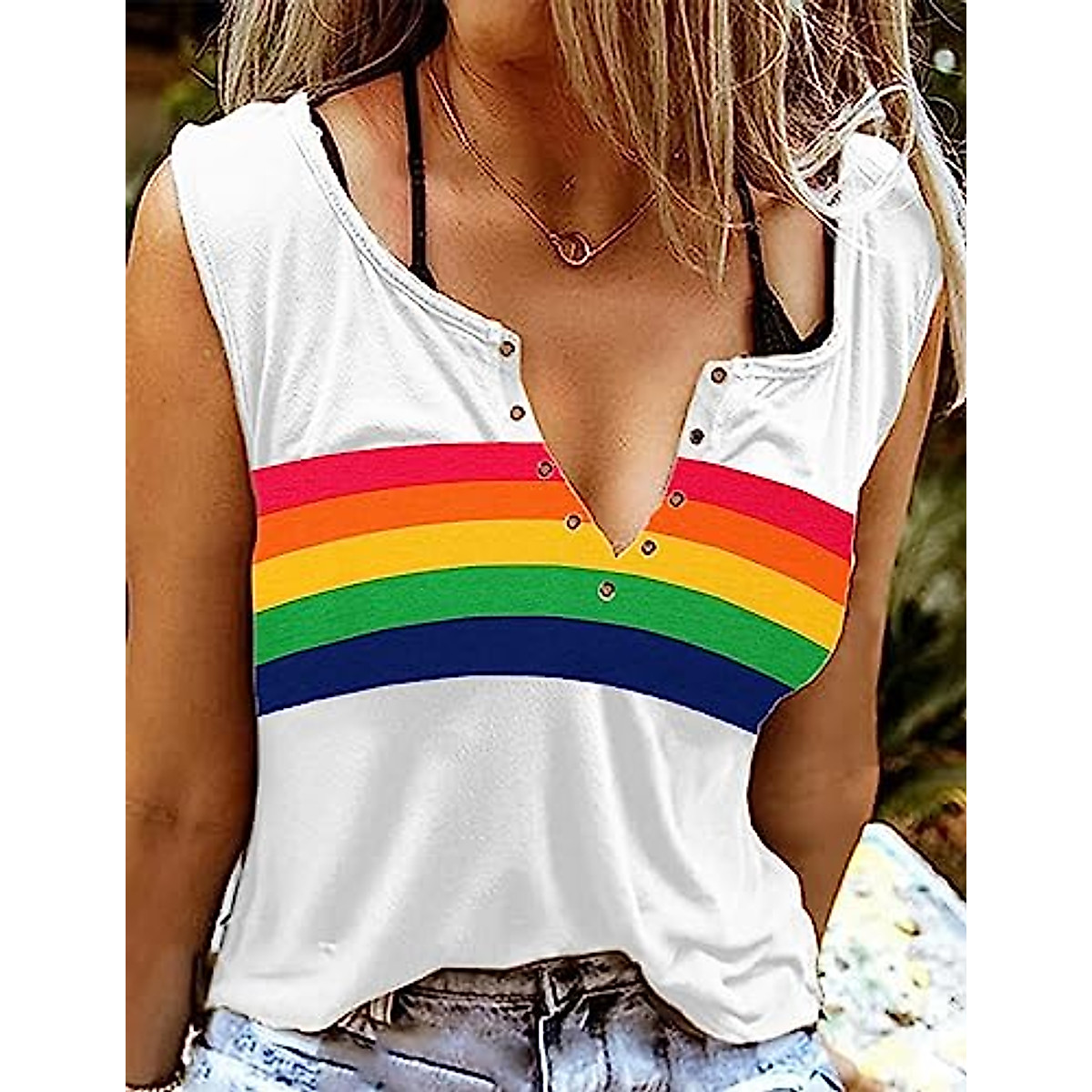 Be You Tank Women Love Wins Letter Print Tank Tops Gay Pride Sleeveless Shirt Tee (P3,XL)