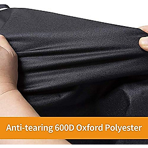 iCOVER BBQ Grill Cover-82 Inch UV Fade Resistant Heavy-Duty Water Proof Patio Outdoor Barbecue Gas Grill Smoker Cover 600D Canvas Cover for Weber Char-Broil Brinkmann Holland JennAir Nexgrill,Black