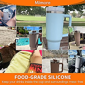 MIMORE Spill Stopper for Stanley 40 oz Tumbler with Handle | 30 oz, Compatible with Quencher H2.0 Flowstate Tumbler 40 oz Stanley Cup Accessories 30 oz Stanley Spill Stopper, Silicone, 2 Pack
