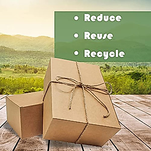 Brown Gift Box with Lids 10Pack 9x6.5x4 Inches, Kraft Gift Boxes for Christmas, Bridesmaid Proposal Gifts, Wedding, Birthday Party, Graduation, Easy Assembly Box With 66 Feet Twine