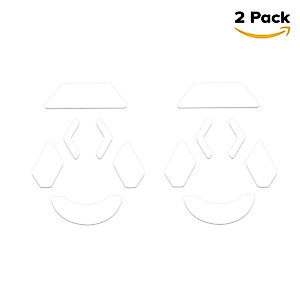 HYPERSLIDES 2Sets Rounded Curved Edges Mouse Feet, Skates, Pads for Logitech G903 Lightspeed, G903 Hero Gaming Mouse Feet Replacement (0.8mm, Smooth Glide, Pure White PTFE) Pro Performance Upgrade