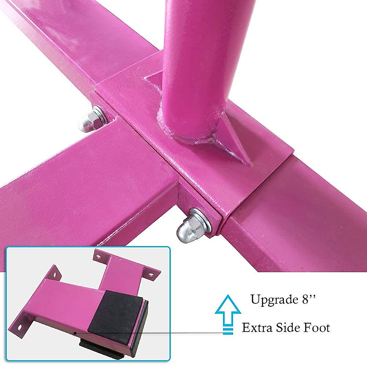 SL Power Gymnastic Kip Bar,Horizontal Bar for Kids Girls Junior,3' to 5' Adjustable Height,Home Gym Equipment,Ideal for Indoor and Home Training,1-4 Levels,300lbs Weight Capacity (Pink)