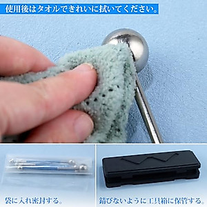 SPEEDWOX Caulking Tool Metal Ball 4 Pcs Polymer Clay Tool Kit Grout Finisher for Tile Grout Coating Sealant Finishing Fondant Cake Paper Flower Decorating Sculpture Modeling Craft DIY Tool Set