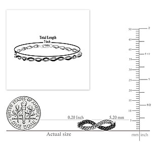 Dazzlingrock Collection 0.20 Carat (ctw) Round Black Diamond & White Diamond Swirl Infinity Tennis Link Bracelet for Women in 925 Sterling Silver