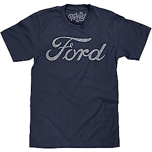 Ford Signature T-Shirt | Soft Touch Fabric-Large Navy Heather