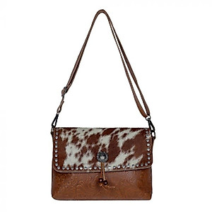 Myra Bag Blossom Etched Leather & Hairon Bag S-3380
