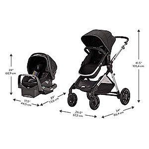 Evenflo Pivot Xpand Modular Travel System with SafeMax Infant Car Seat