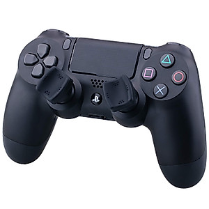 YoRHa Thumb FIT High-Rise Thumbstick Grips Joystick Cap Cover (Black) 2 Units for PlayStation 4 (PS4)/Dualshock 4 Controller