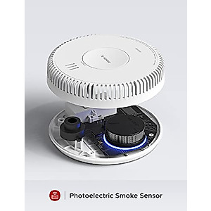X-Sense Hardwired Smoke Detector, Hardwired Interconnected Smoke Alarm with Battery Backup, Interconnects Up to 18 AC-Powered Alarms, XP04-S, 1-Pack
