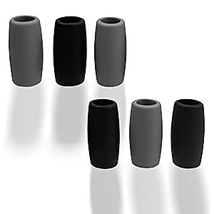 Friendly Straw 6 Pack Metal Straw Covers, Silicone Tips for .5" Wide Boba Stainless Steel Metal Straws (Dark Colors)