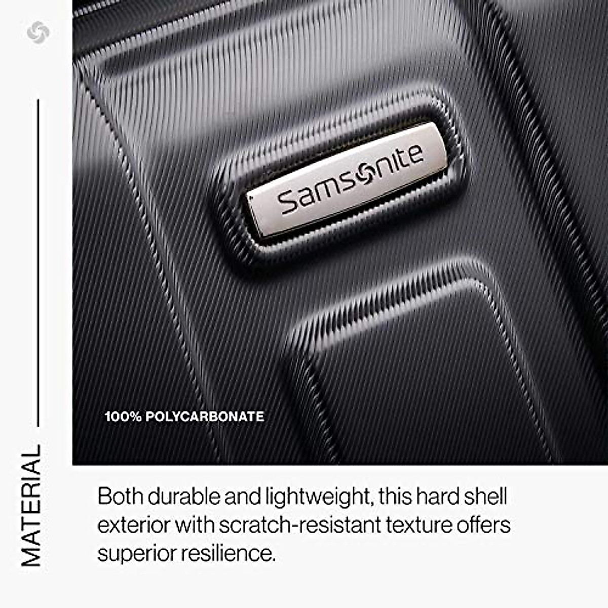 Samsonite Centric Hardside Expandable Luggage with Spinner Wheels, Black, Checked-Large 28-Inch