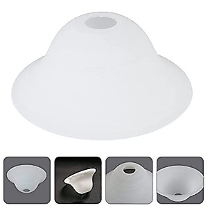 PATKAW Glass Pendant Light Shade Antique Glass Hanging Lamp Shade Cover Alabaster Light Fixture Shade White Swirl Glass Lamp Shade Replacement for Home Office Bedroom