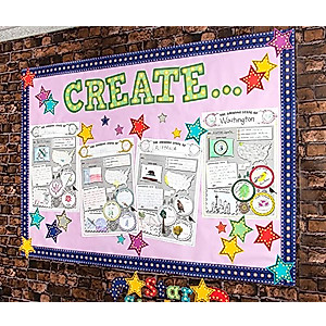 Teacher Created Resources Amazing State Poster Pack, Black, white, 17 x 22 Inch