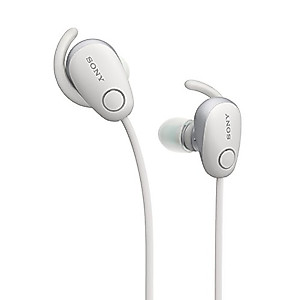 Sony SP600N Wireless Noise Canceling Sports In-Ear Headphones, White (WI-SP600N/W)
