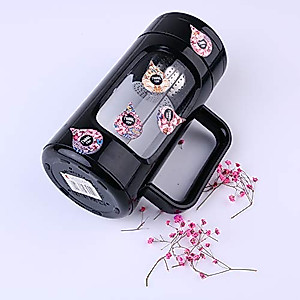 1 inch Water Drop Thank You Stickers, 500 Stickers per roll, 9 Designs in Total, 1000 Multi-Color Thank You Stickers (2 Rolls in Total)