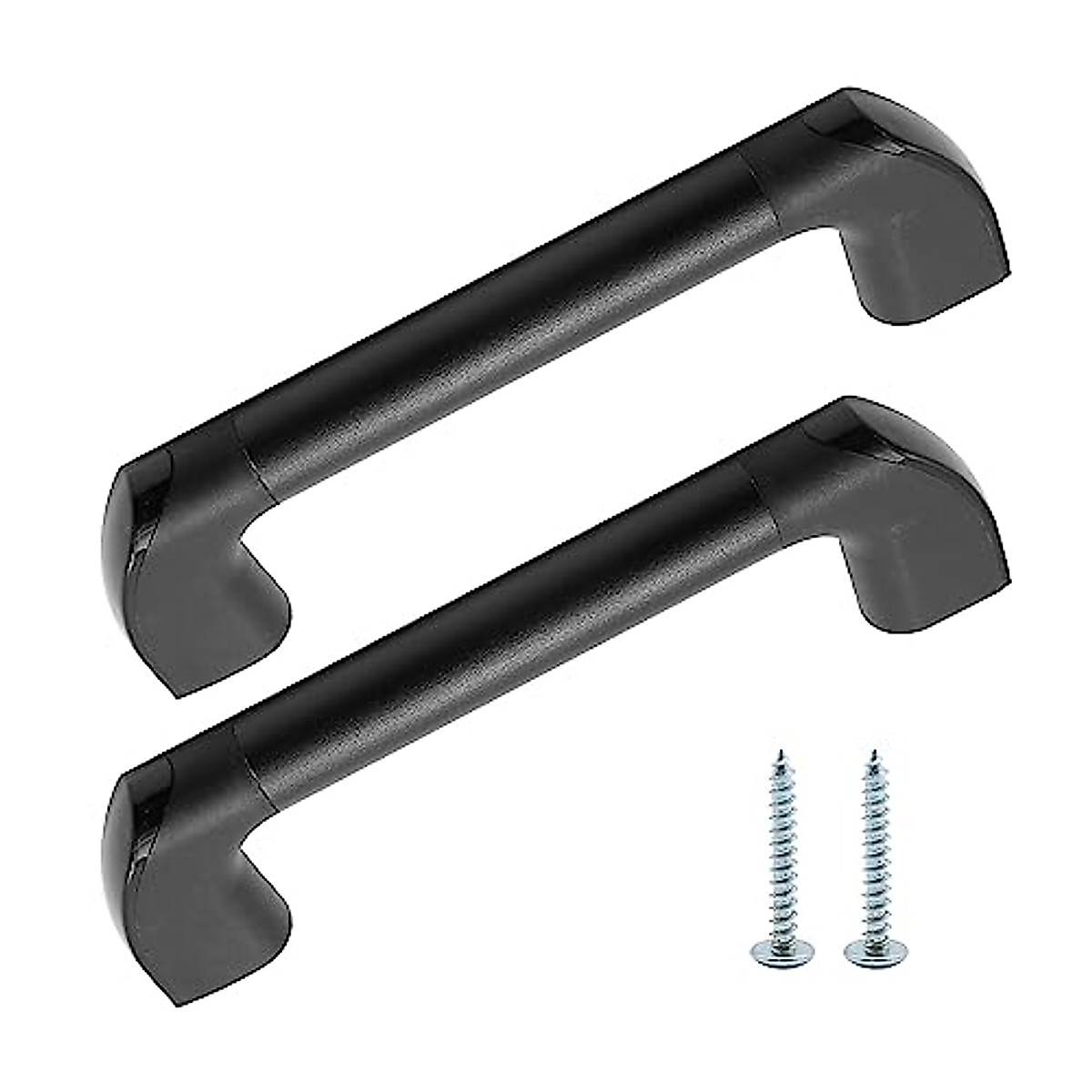 UOIENRT 2 Pack RV Grab Door Handle, Aluminum Automotive Grab Handles for Camping Vehicles, Trailers, Freight Trailers, RVs, Boats, Cars(Black)