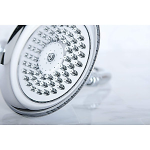 Kingston Brass K306C1 Designer Trimscape Vintage 6" Bell Brass Shower Head, Polished Chrome