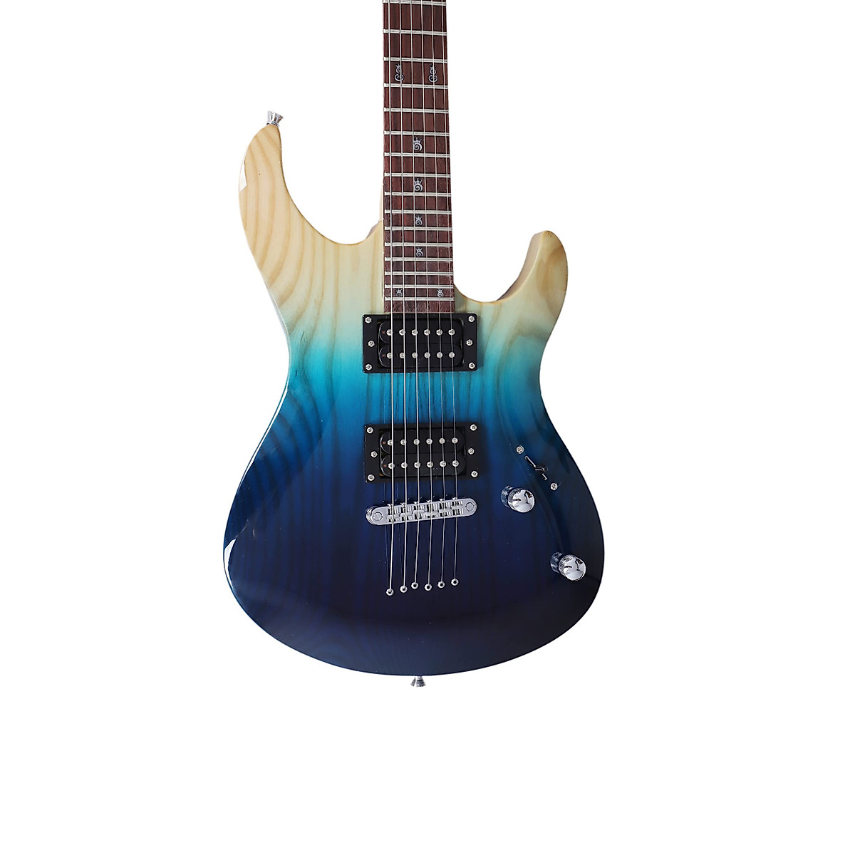 Acoustic Electric Guitar, Full Size 6 String Solid-Body Electric Guitar, Right Handed For Beginners, Intermediates and Professionals Color Faded Blue