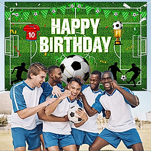 Soccer Party Decorations, 70.8 * 45in Soccer Birthday Banner Backdrop Soccer Theme Background for Soccer Birthday Party Decorations