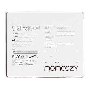 Momcozy S12 Pro Hands-Free Breast Pump, Wearable Pump with Comfortable Double-Sealed Flange, 3 Modes & 9 Levels Electric Pump Portable for Easy Pumping, Smart Display, 24mm