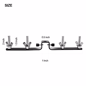 Julius Studio [2 Pack] 5-Crossbar Mount Backdrop Support, Dual & Triple Crossbar Connector Hardware for Multi Layer Backdrop Screens, Decorations, Photoshoot, Party, Birthday, Curtains, JSAG754