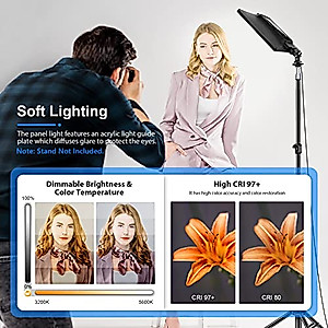 NEEWER Advanced 2.4G LED Video Light Panel Lighting Kit, 12.9" Dimmable Bi Color Soft Key Light with Remote/3200K~5600K/CRI 97+/Built in 7.4V 5200mAh Battery for Game/Live Stream/YouTube/Photography