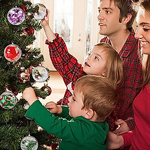 20 Pack Clear Plastic Fillable Ornaments,5cm Christmas Ornament Balls for Crafts Fillable,Transparent DIY Fillable Acrylic Crafts Ball Kit for Christmas,Wedding,Party and Home Decoration Ornaments