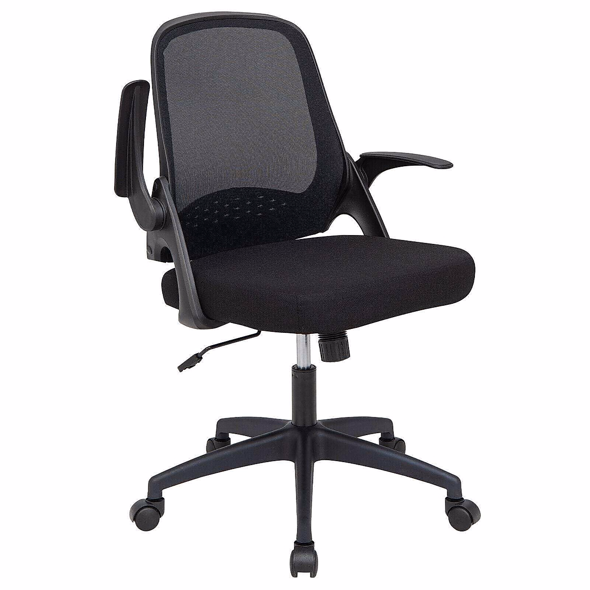 MNHW Mesh Office Chair Adjustable Rolling Computer Desk Chair w/Flip-up Armrest Black FilinyDF Gaming Chair Office Chair Desk Chair Computer Chair Home Office Desk Chairs Gamer Chair Office chai