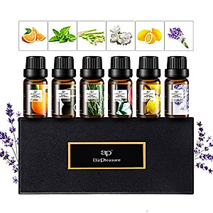 ap airpleasure Water-Based Purifier Air Washer, Revitalizer with 6 Colorful lights- Plus Lavender, Orange, Citronella,Lemon, Breathe Easy, Jasmine & Camellia, 10ml Each