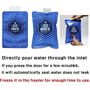 Insulated Easy Zip Lock Resealable Aluminum Bag with ice pack Lunch Bag Sandwich Bag Hot & Cold Pouch Reusable Thermal Picnic Bag With ice pack ( 5, 7 * 10 , ice pack 2 )