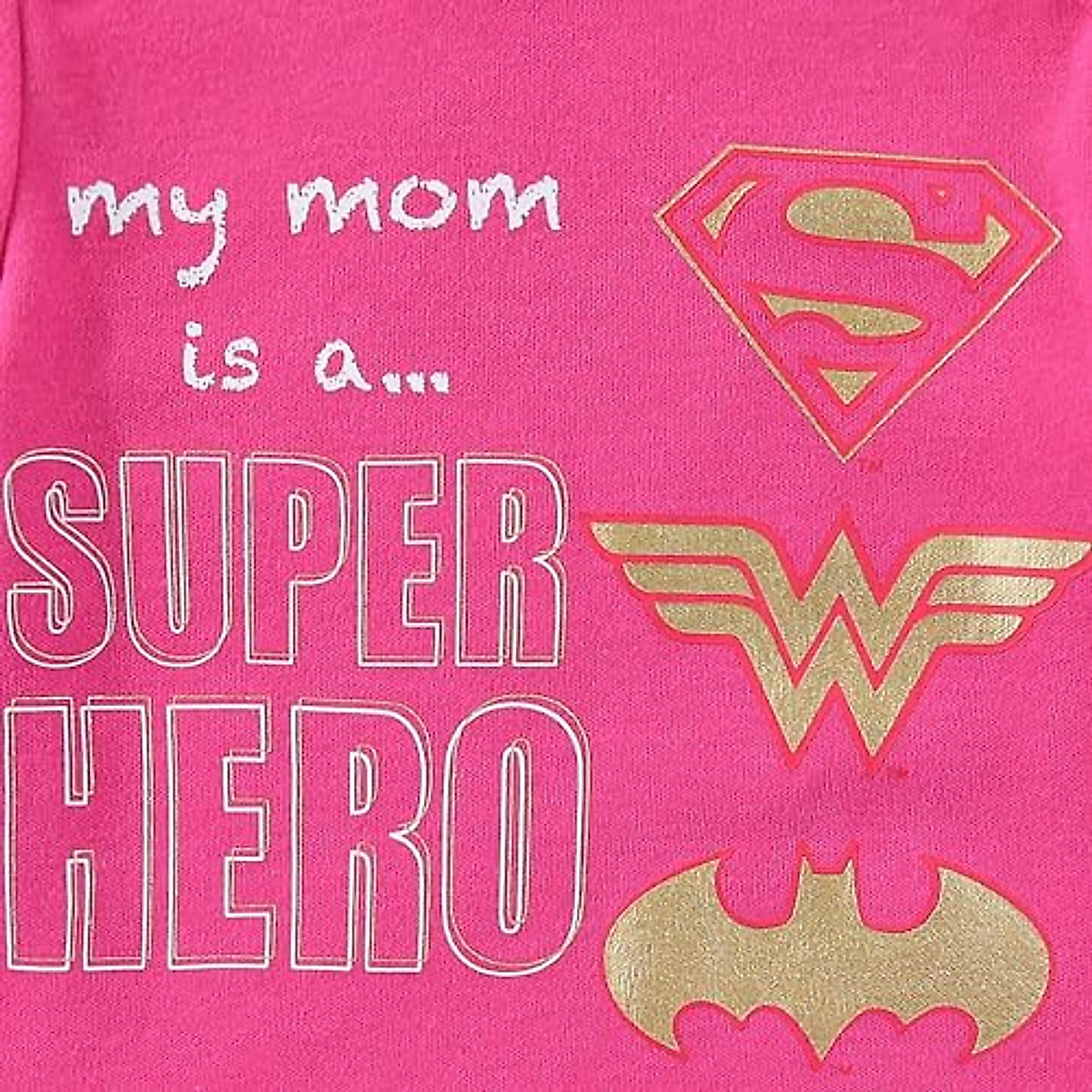 WARNER BROS DC Comics Girls Short Sleeve Bodysuit 5 Pack for Newborn and Infant