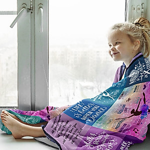 Xutapy Dancer Gifts Blanket 60’’x50’’, Dance Recital Gifts for Girls/Teens/Dance Teachers/Dance Team, Ballet Dance Teacher Appreciation Gifts, Best Birthday Gifts for Dance Lover Throw Blanket