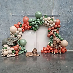 100pcs Sage Green Balloons 18 inch +12 inch +10 inch +5 inch Party Eucalyptus Olive Green Balloon Birthday Balloons Baby Shower Balloon Wedding Balloons