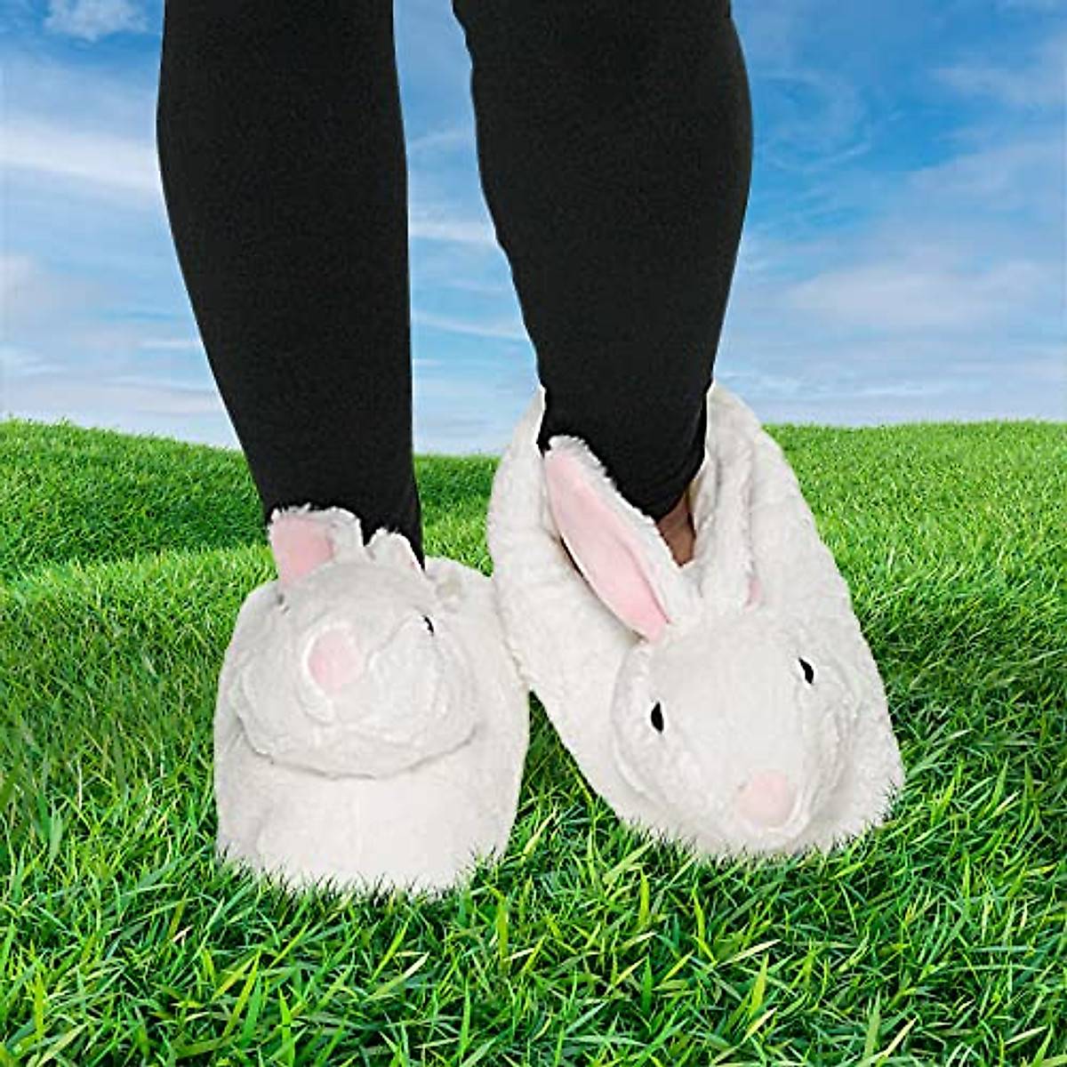 Silver Lilly Fuzzy Animal Slippers for Women & Men, House Shoes, Teddy Bear, Cow, Cute, Great Mother's Day Gift for Mom, Wife, Daughter