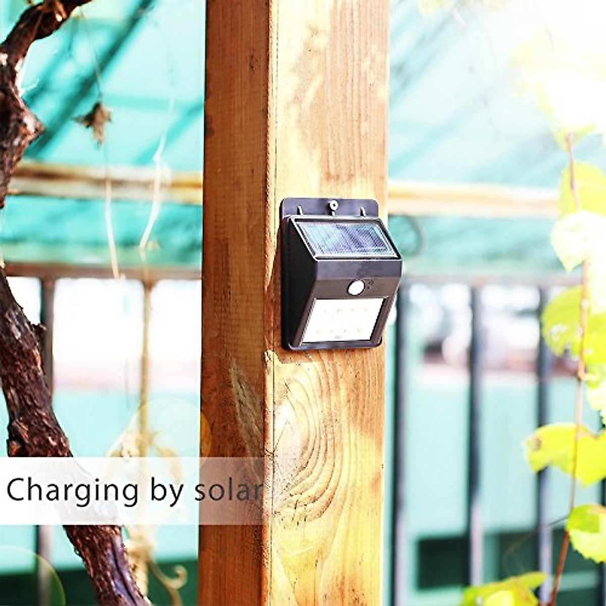Gteak Outdoor Solar Motion Lights,16 led Solar Powered Motion Sensor Light in Night, Wall Mount Style for Home, Garden,
