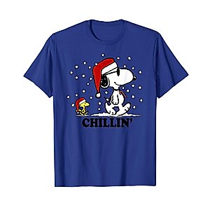 Peanuts Holiday Snoopy Snowfall Chillin' Short Sleeve T-Shirt