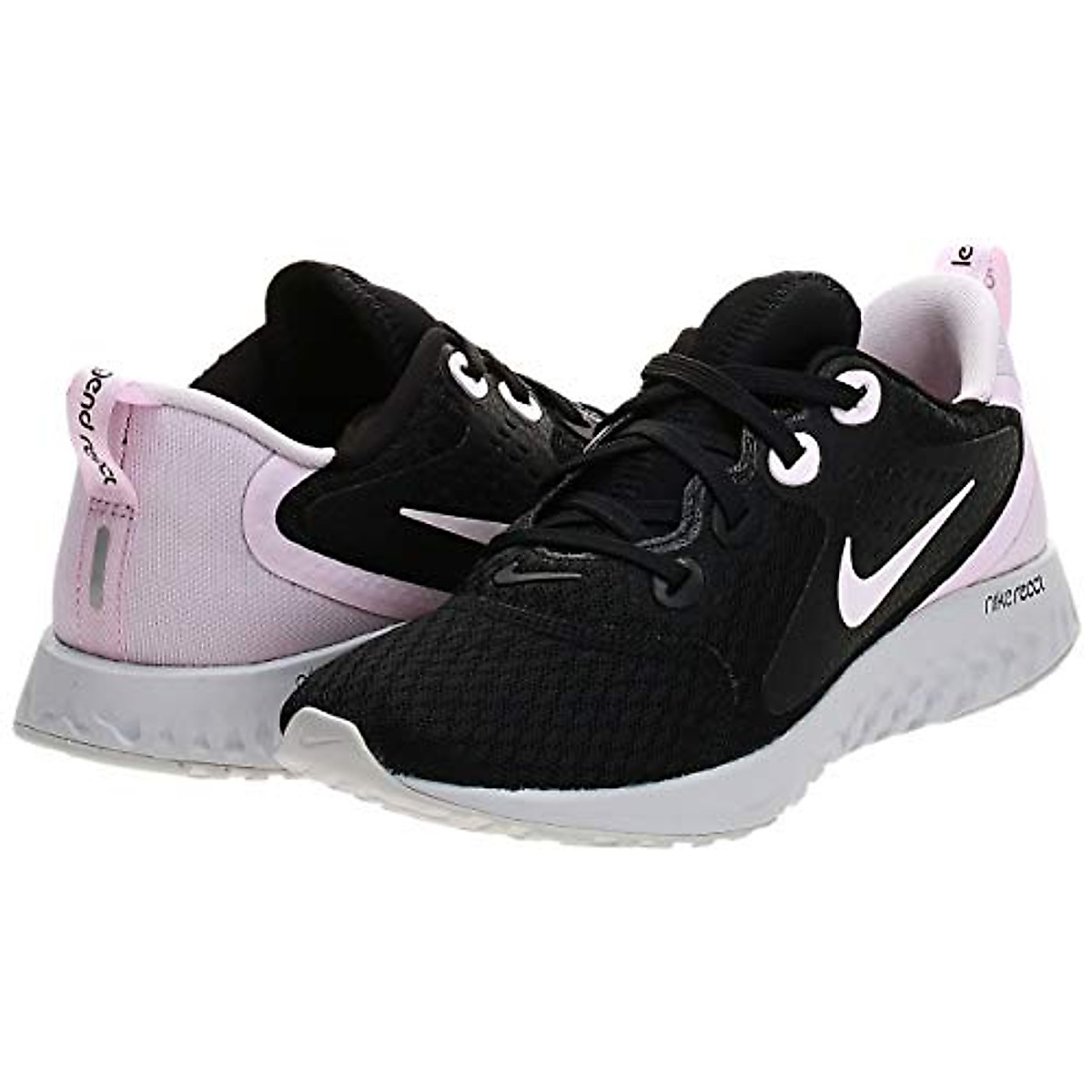 Nike Womens Legend React Running Trainers AA1626 Sneakers Shoes (UK 3.5 US 6 EU 36.5, Black Pink Grey 007)