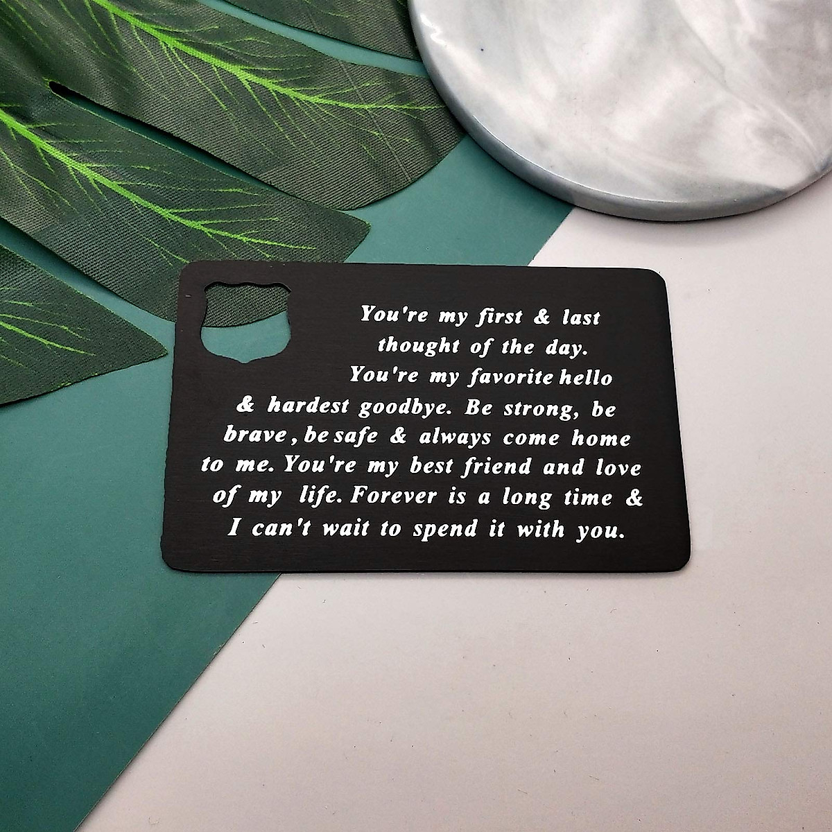 Police Officer Jewelry Gift Police Jewelry Anniversary Card Gift Engraved Wallet Insert Card for Husband Boyfriend Couple Gift Metal Wallet Insert Card Christmas Birthday Gift Inspirational Gift