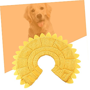 SEWOART Removable Pet Elizabethan Sunflower Neck Collar for Dogs and Puppies Adjustable and Protective Design for Comfort and Recovery