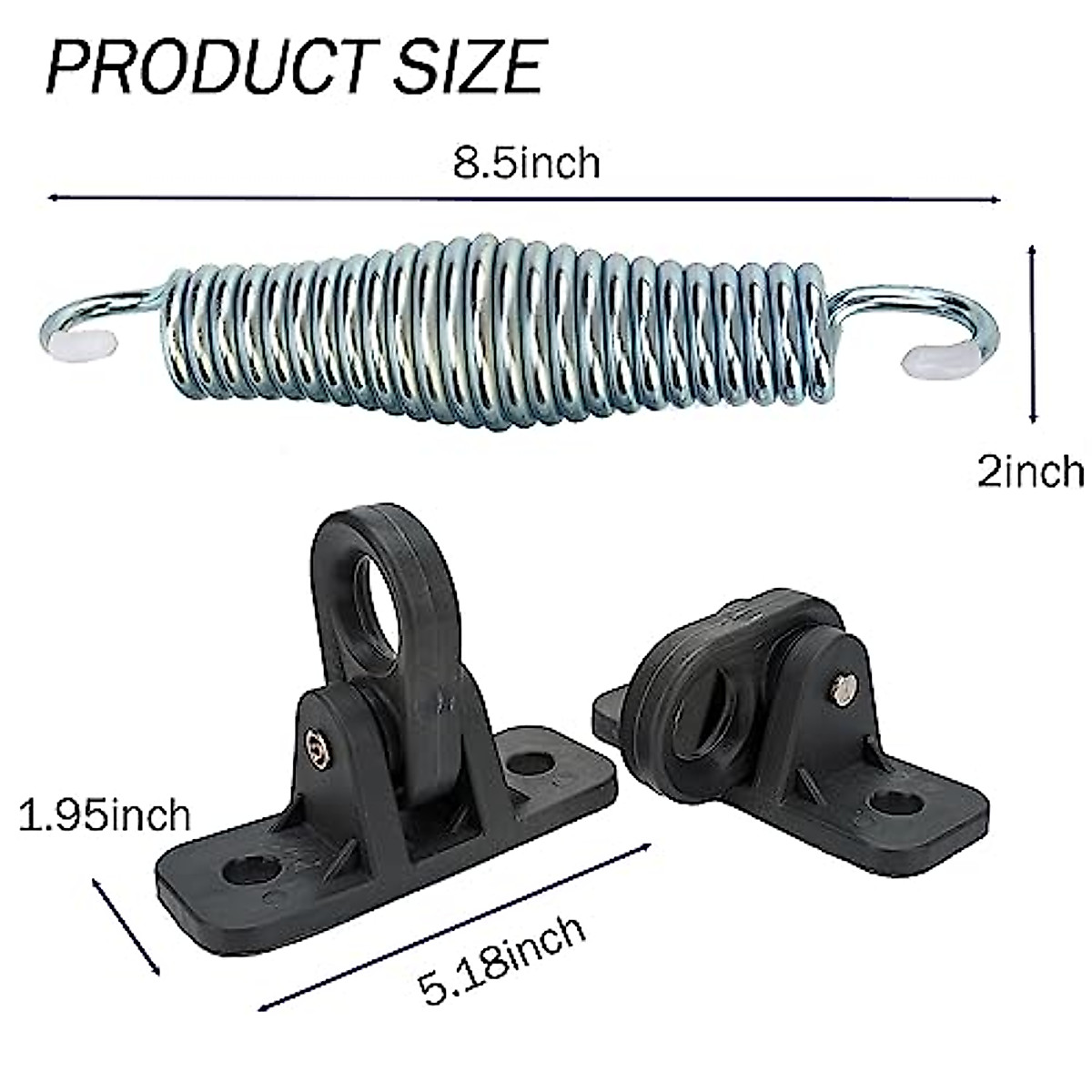 Xiaoyudou Porch Swing Hanging Kit - 750lbs Chrome Springs for Porch Swing, Hanging Chairs, Hammocks and Hammock Chairs (2 Pack)