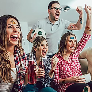 40 Sheets Soccer Tattoos for Kids, Men Women Soccer Temporary Tattoos Fake Tattoos Soccer Stickers for Kids, Soccer Ball Party Favors Decorations Soccer Goodies Soccer Gifts for Girls Boys