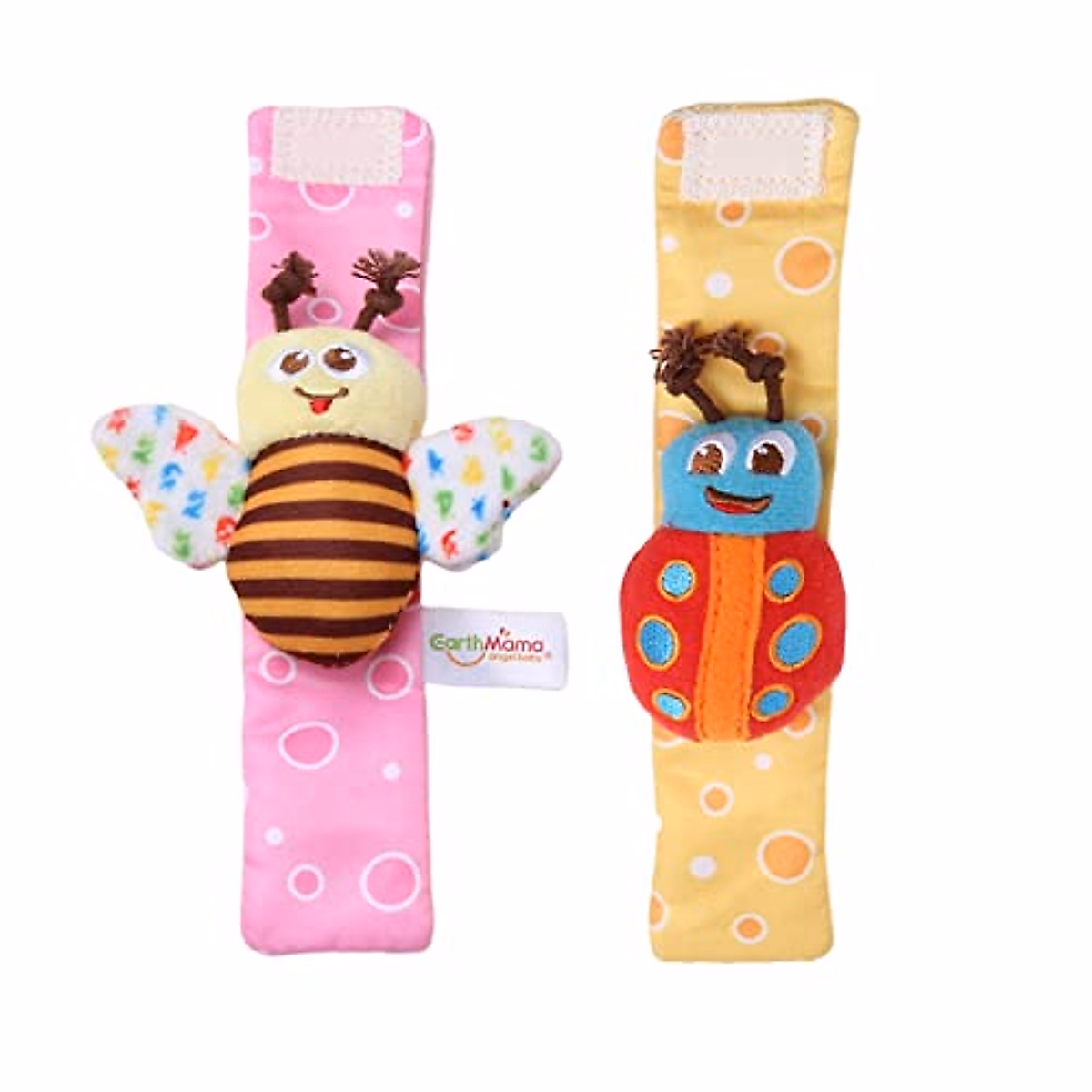 PHREKUDA Sock & Wrist Rattles Toy Set for Babies, Plush Stuffed Rattles for Baby, Rattles for Babies, Rattle for Baby, Newborn Gifts for Boys Girls Infant (4 in 1)